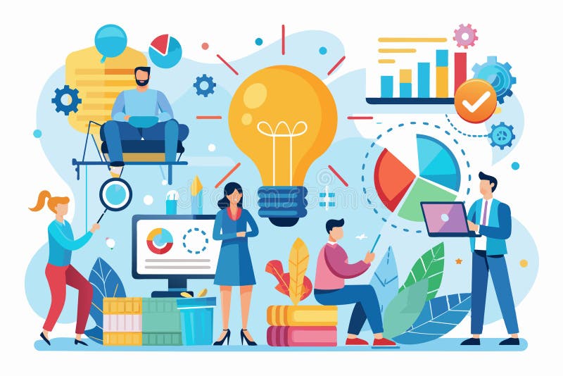 A Group of Professionals Engages in Brainstorming and Developing ...