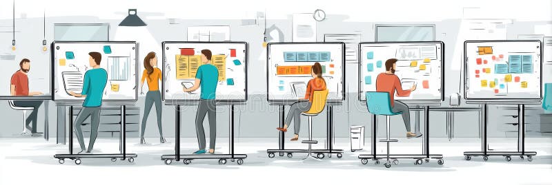 Virtual Coworking Space Featuring Floating Task Boards in a ...