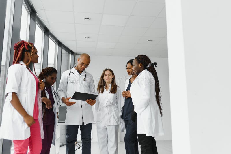 Group of Professionals Medical Workers Working Together. Stock Image ...