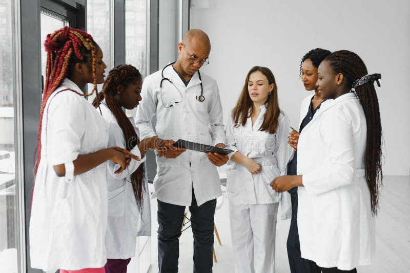 Group of Professionals Medical Workers Working Together. Stock Photo ...