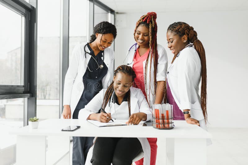 Group of Professionals Medical Workers Working Together. Stock Image ...