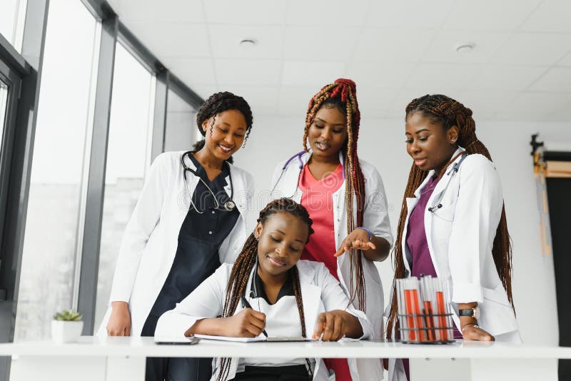 Group of Professionals Medical Workers Working Together. Stock Photo ...