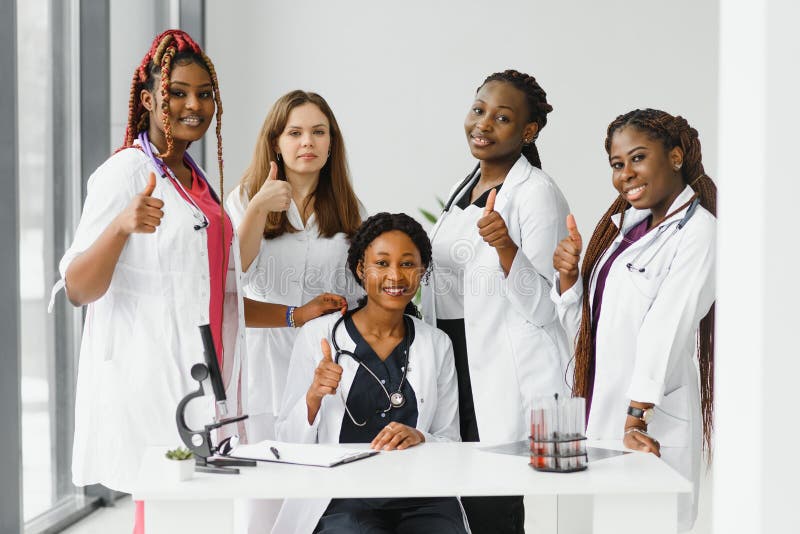Group of Professionals Medical Workers Working Together Stock Photo ...