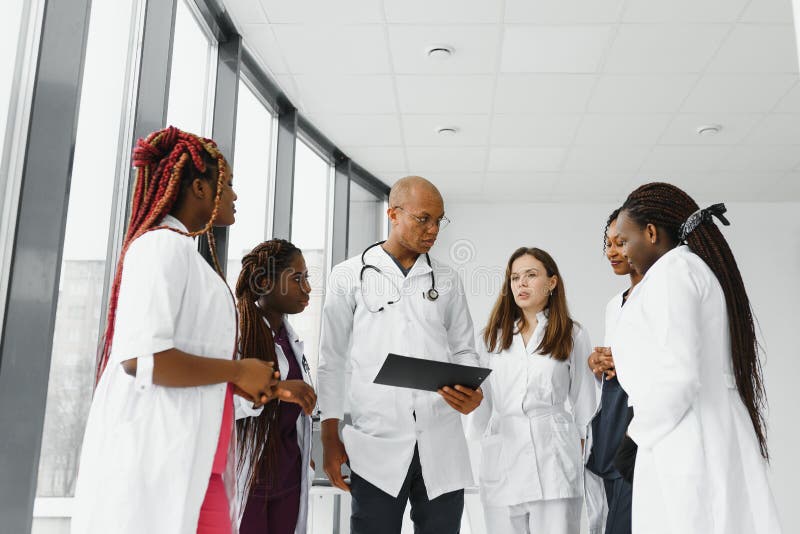 Group of Professionals Medical Workers Working Together. Stock Image ...