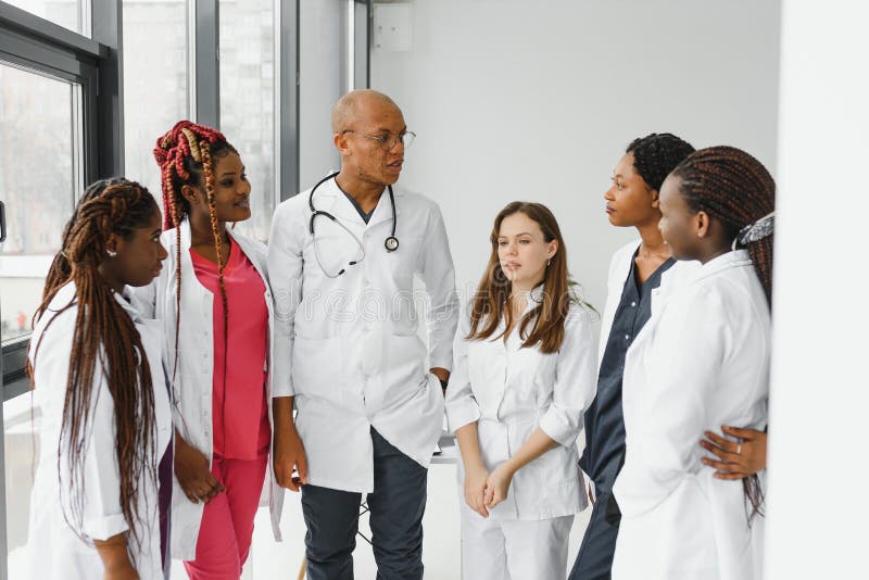Group of Professionals Medical Workers Working Together. Stock Image ...