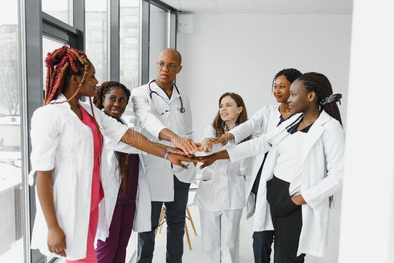 Group of Professionals Medical Workers Working Together. Stock Image ...