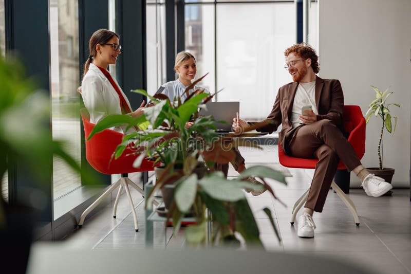 Engaging and Collaborative Business Meeting Taking Place in a Modern ...