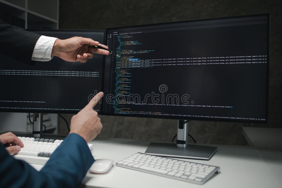 Group of Programmers Brainstorm Together To Write Programs on the ...