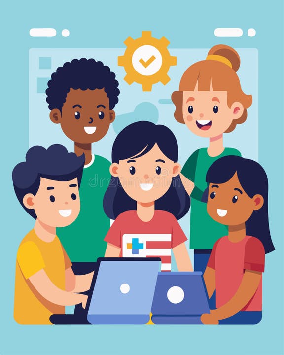 In a Group Project Students Use a Collaborative Coding App To Work Together Each One ...