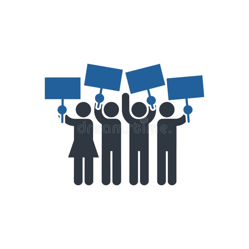 Group Protest Icon stock vector. Illustration of sign - 349827817