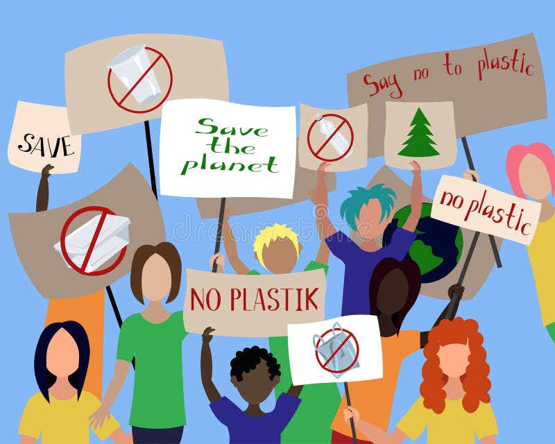 A Group of Protesting People with Posters. Position, Requirements ...