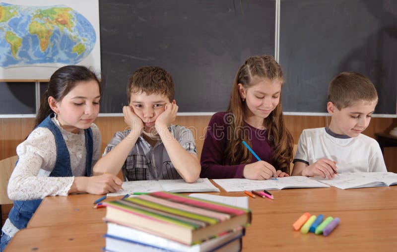 Elementary school pupils stock image. Image of beautiful - 24712893