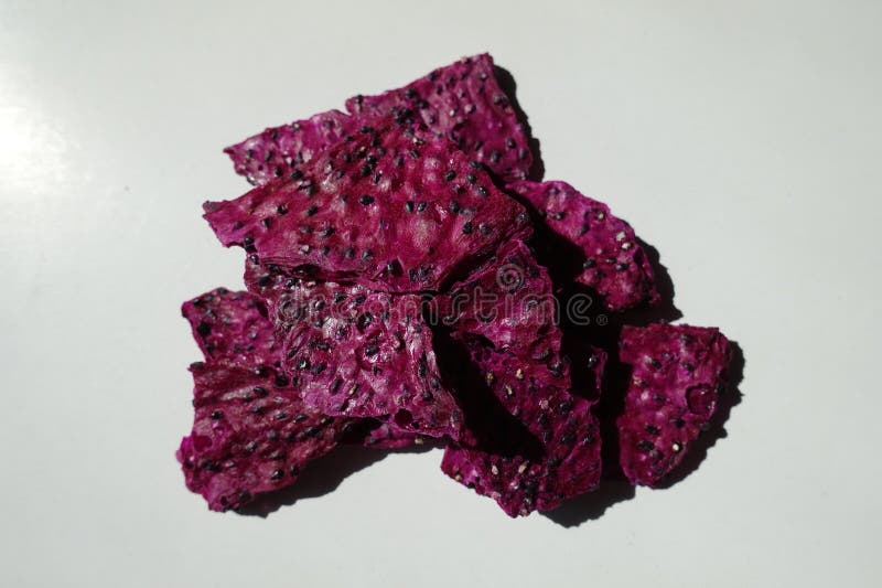 Group of Purple Dried Dragon Fruit Chips Stock Photo - Image of gastronomy, nutrition: 272844004