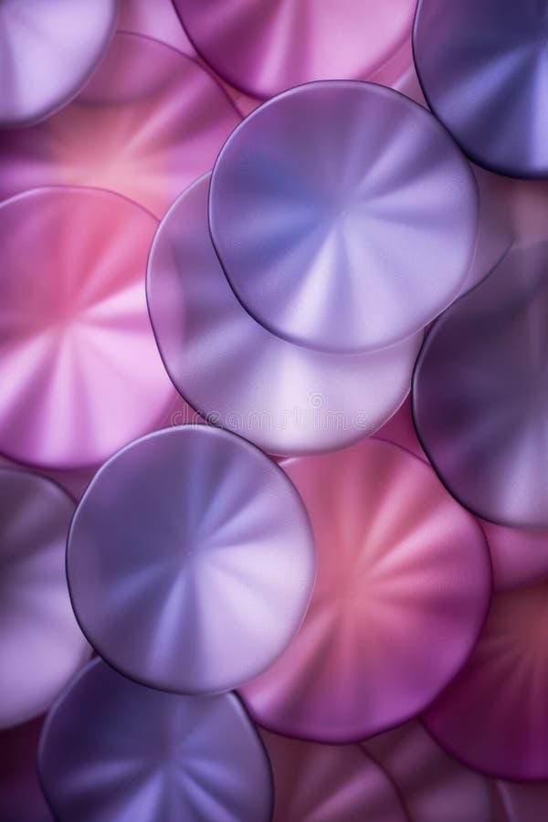 A Group of Purple and Pink Circular Objects Stock Illustration ...