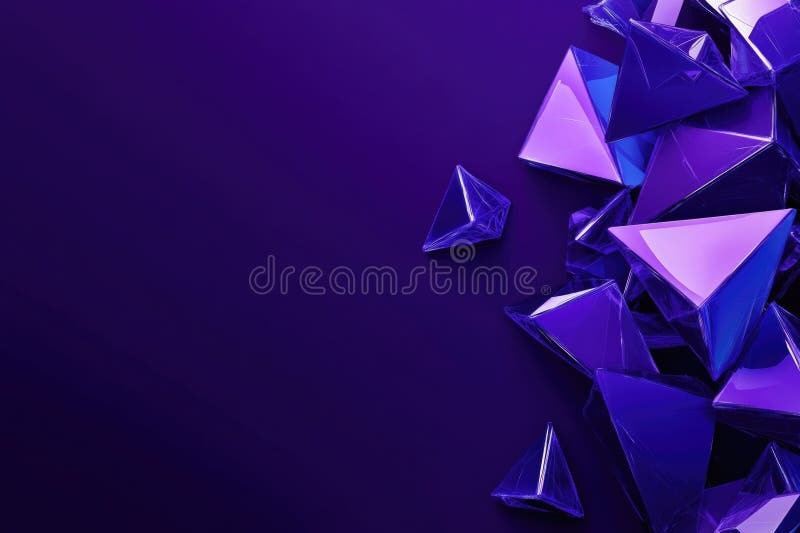 A Group of Purple Triangles Arranged on a Deep Purple Background, Great ...