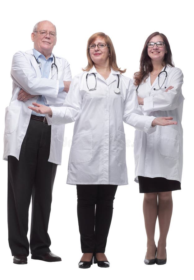 Group of Qualified Doctors Showing Their Visiting Card Stock Photo ...