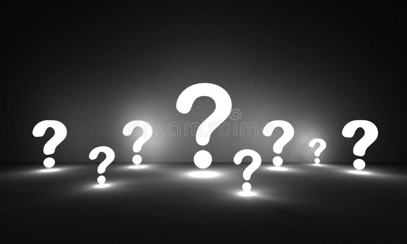 Question Mark Icon Glow in the Dark. Stock Illustration - Illustration ...