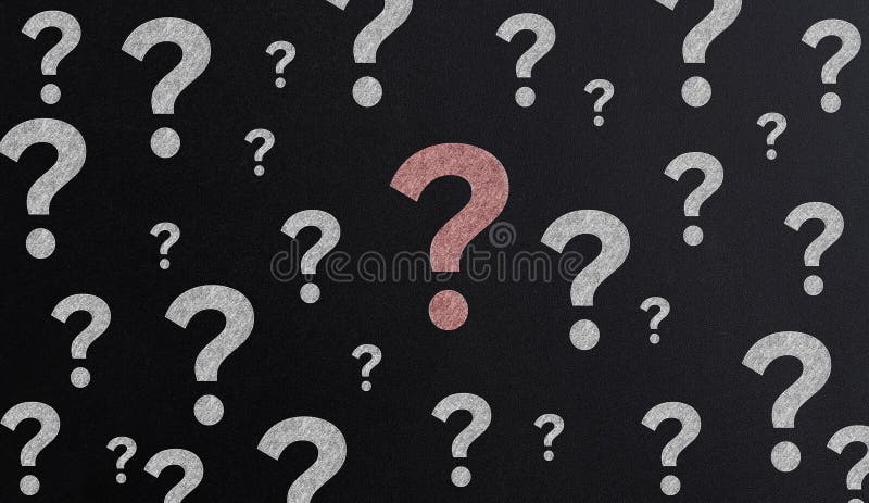 Group of Question Marks Written on Blackboard Stock Photo - Image of ...