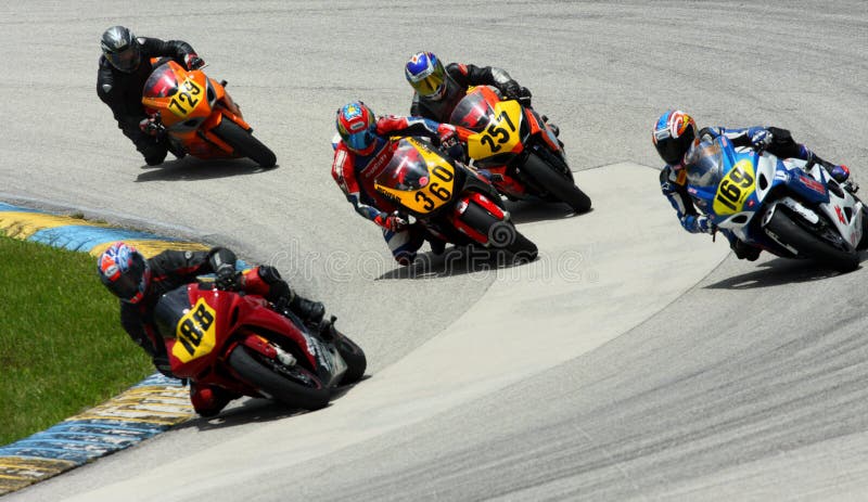 Group of Racers Going Around a Turn Editorial Stock Photo - Image of ...