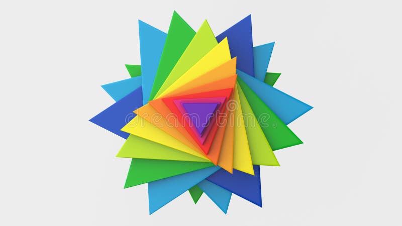 Rainbow Triangles Geometric Background Stock Illustration ...
