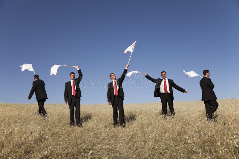 Group raise the white flag stock photo. Image of begging - 13116358