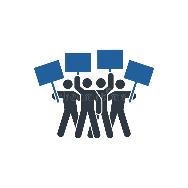 Group Rally Icon stock vector. Illustration of march - 349827822