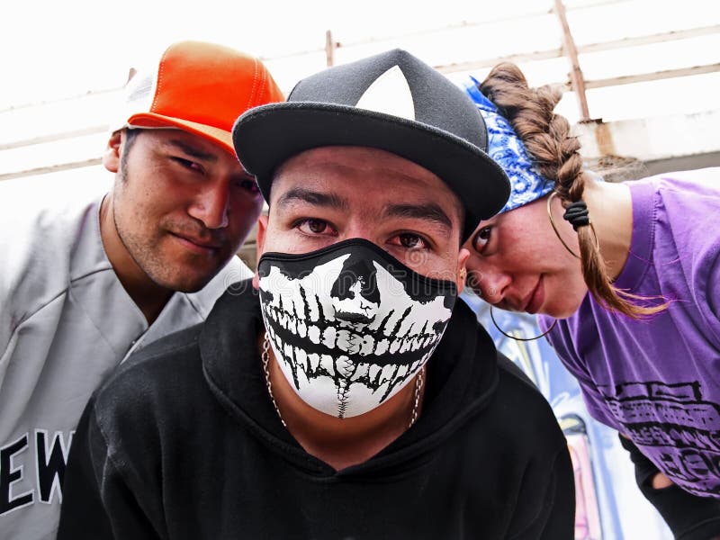 Masked rapper portrait stock photo. Image of male, urban - 17106468