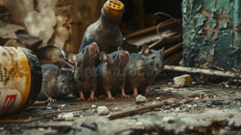 A Group of Rats Enjoying a Drink Together Stock Photo - Image of social ...