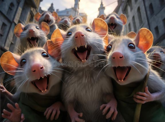 A Group of Rats Looking at the Camera Stock Image - Image of animal ...