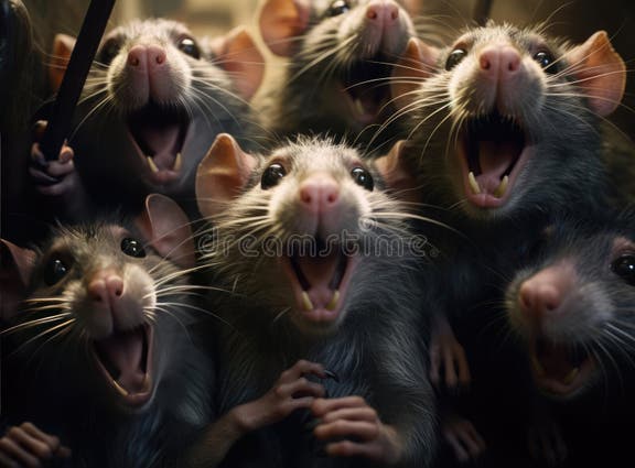 A Group of Rats Looking at the Camera Stock Image - Image of mouse ...