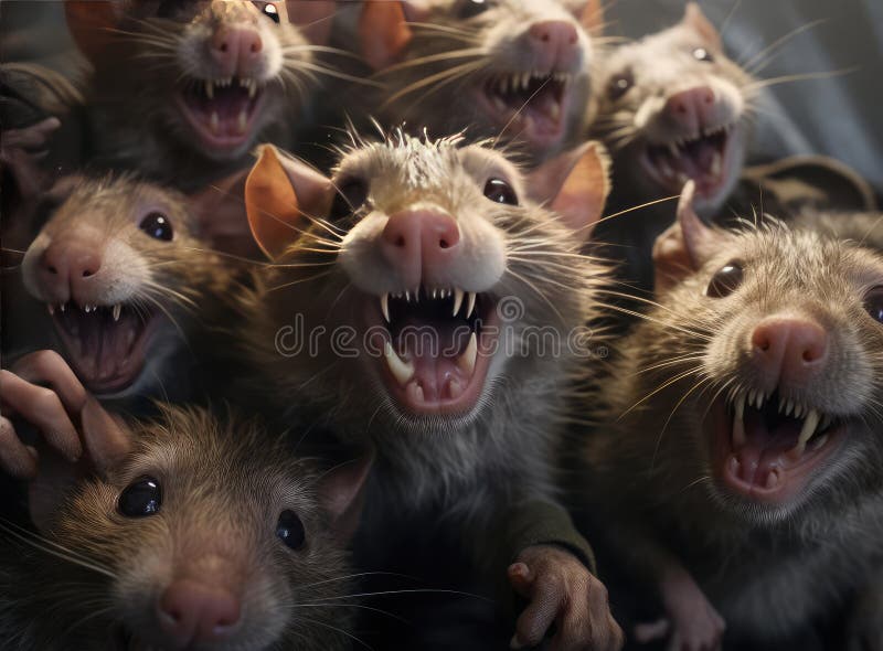 A Group of Rats Looking at the Camera Stock Image - Image of funny ...