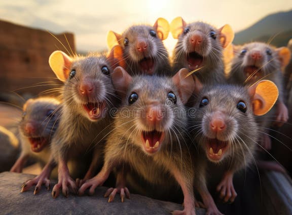 A Group of Rats Looking at the Camera Stock Image - Image of wildlife ...