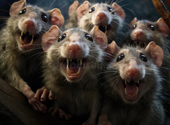 A Group of Rats Looking at the Camera Stock Photo - Image of small ...