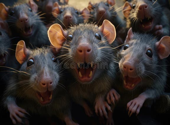 A Group of Rats Looking at the Camera Stock Photo - Image of together ...