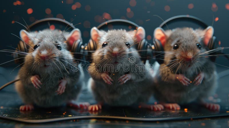 Group of Rats Sitting on Top of a Table. Suitable for Animal Control or ...