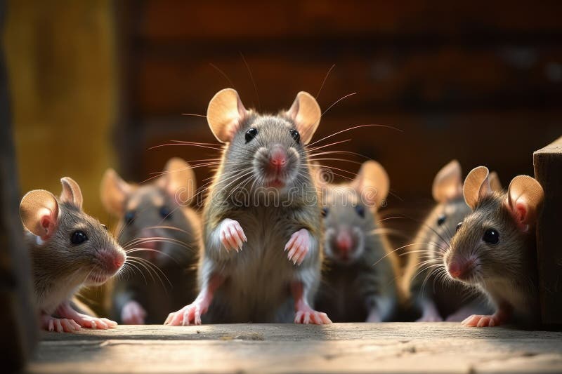 Standing Rats Group stock image. Image of wild, studio - 290444781
