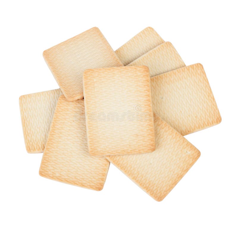 Group of Rectangular Cookies Isolated Stock Photo - Image of calorie ...