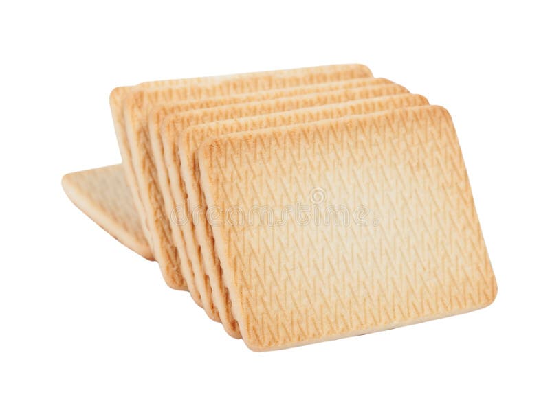 Group of Rectangular Cookies Isolated Stock Photo - Image of calorie ...