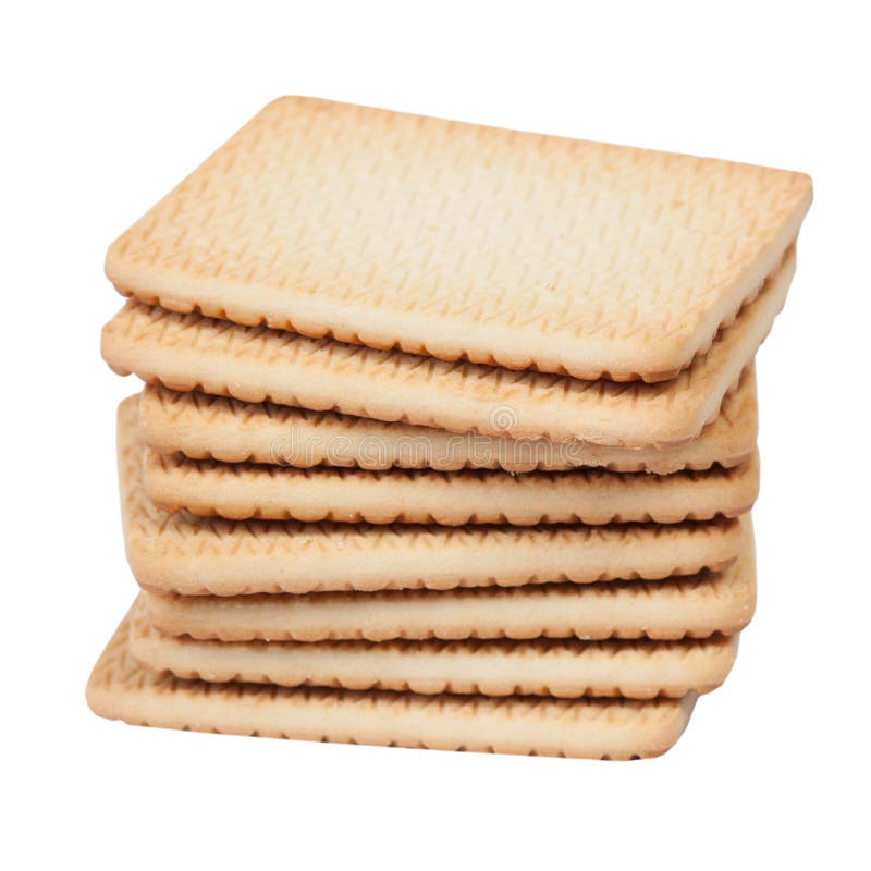 Group of Rectangular Cookies Isolated Stock Photo - Image of calorie ...