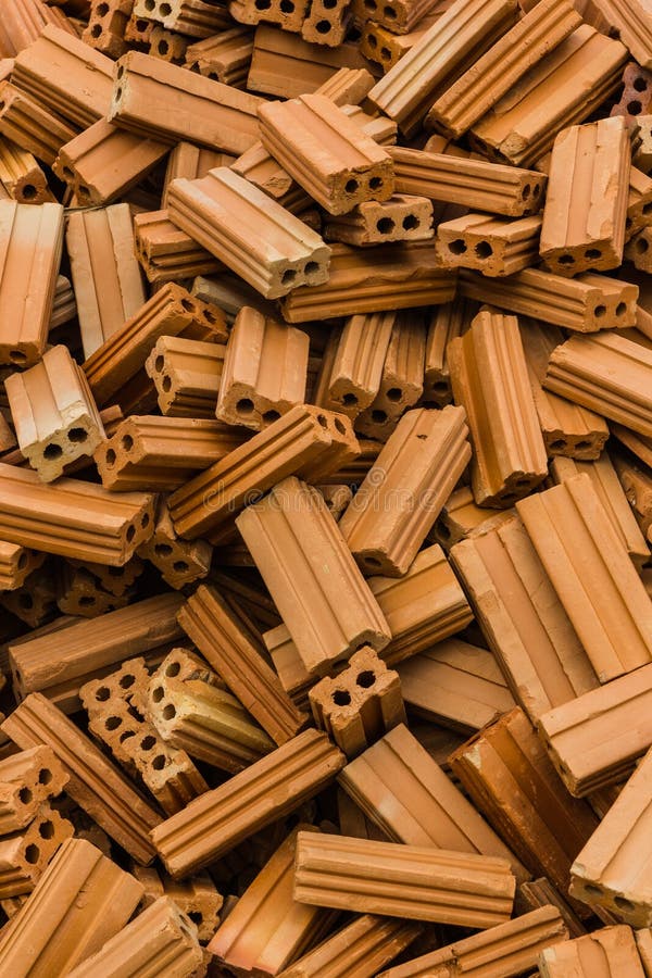 Group of red bricks stock photo. Image of equipment, brickwork - 40820200