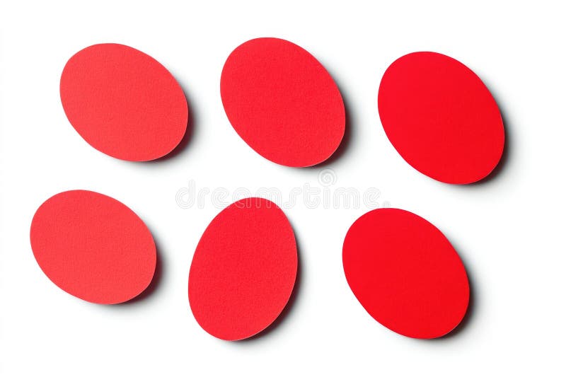 A Group of Red Circles on a White Surface Stock Illustration ...