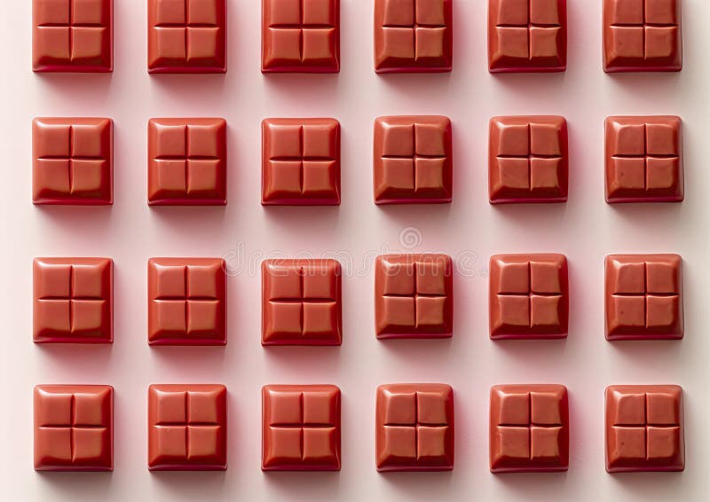 A Minimalist Composition with Red Cubes on a White Surface Stock ...