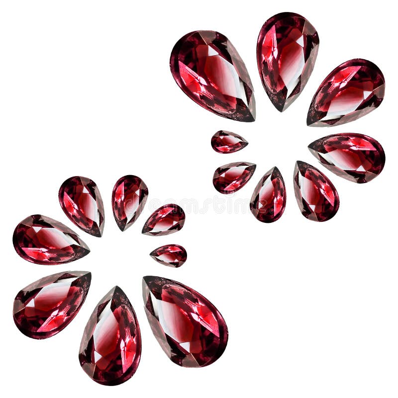 Red gems isolated stock image. Image of decor, design - 101926297