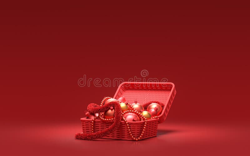 Group of Red Gift Boxes for Christmas on the Ground in Solid Monochrome ...