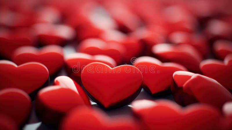 A Group of Red Hearts are Arranged in a Circle, AI Stock Illustration ...