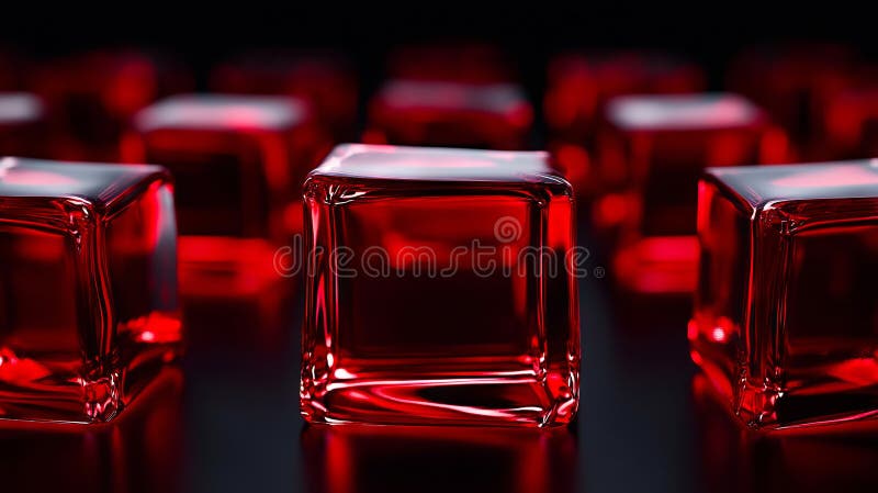 Group Red Cubes Sitting Top Table Stock Photos - Free & Royalty-Free ...