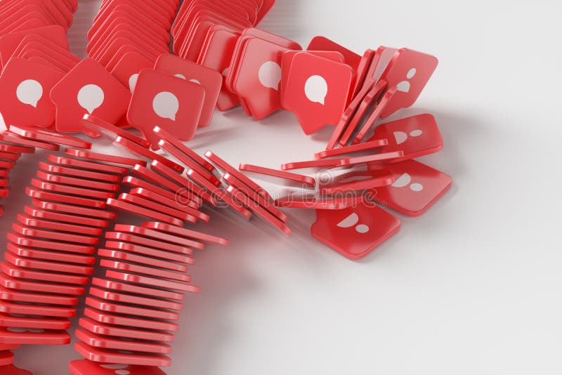 Group of Red Likes on a White Background. Stock Illustration ...