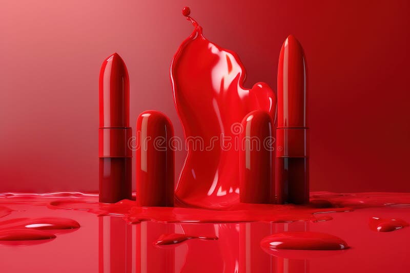 A Group of Lipsticks Sitting on Top of a Table. Generative AI Image ...