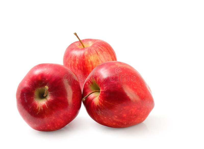 Red Washington Apple Isolated Clipping Path. Stock Photo - Image of ...