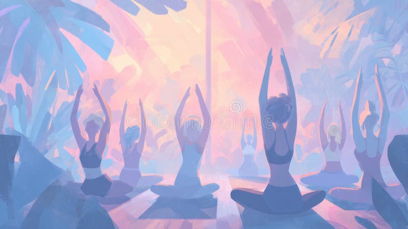 Group Rehabilitation Session with Patients Performing Light Stretching ...